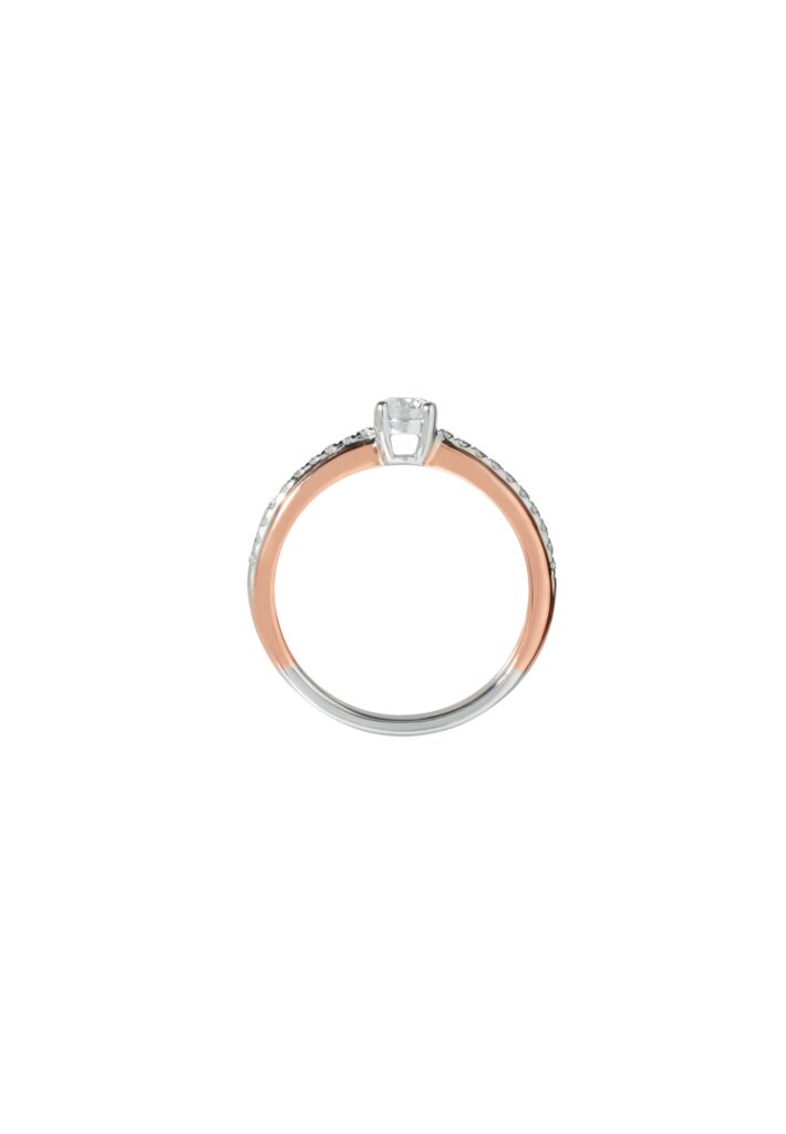 Le Lumiere Diamond Ring In 18K Dual Tone – Goldheart